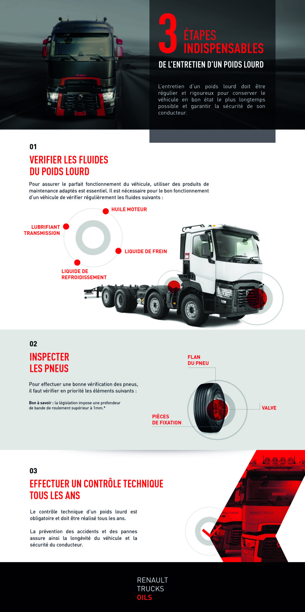 Les 3 étapes de l’entretien d’un poids lourd